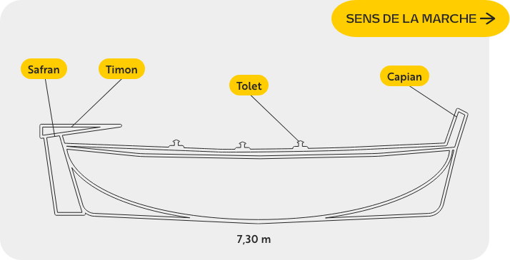 Les barques de l’association Occitarame-Sète, rames traditionnelles